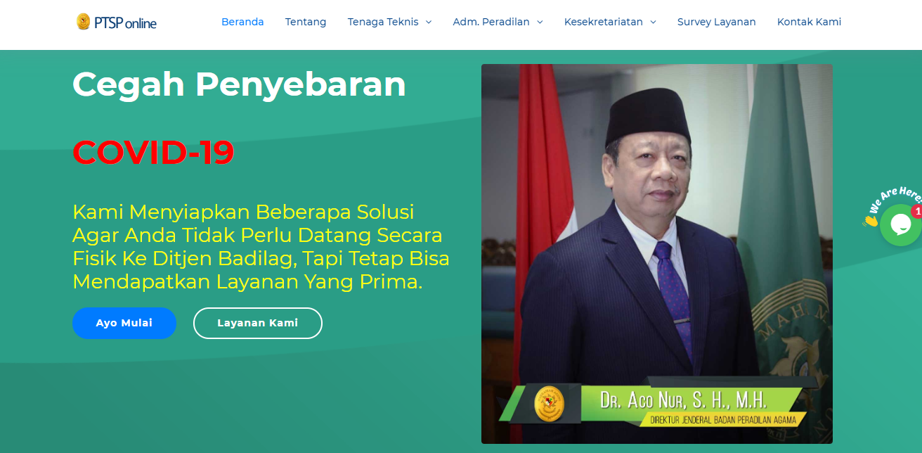 Ditjen Badilag Luncurkan Aplikasi PTSP Online dan Badilag Call Center di Tengah Merebaknya COVID19